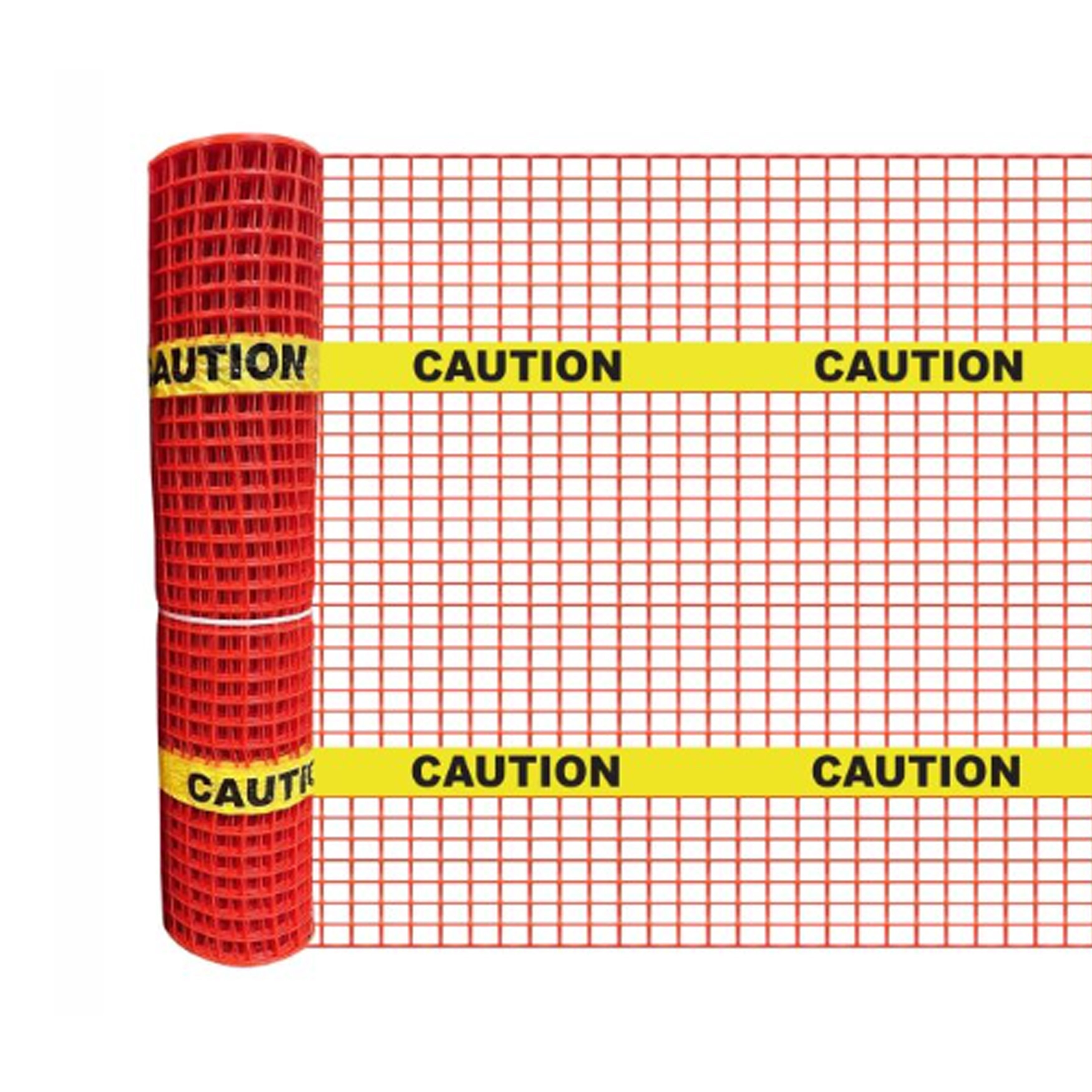 Resinet-Quest Square Mesh Barricade Caution Fence Roll | 17 lbs | 4' x ...